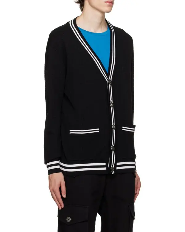 Balmain V-neck Knitted Cardigan With Logo Buttons