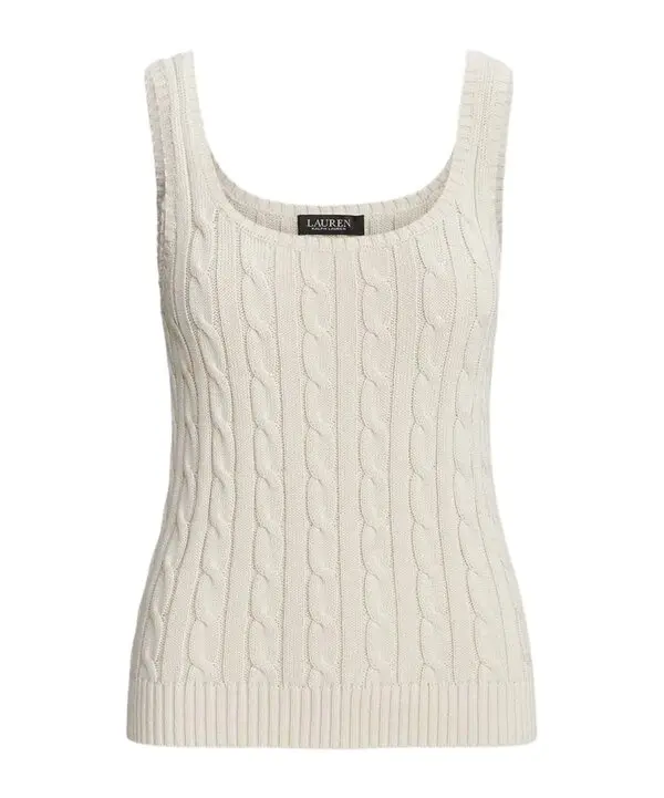 Ralph Lauren Cable-knit Scoop-neck Top - No