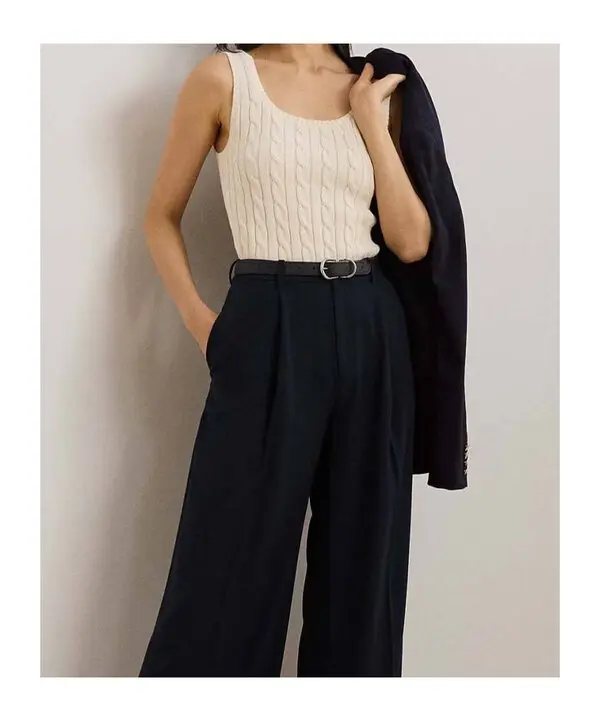 Ralph Lauren Cable-knit Scoop-neck Top - No