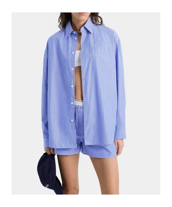 SPORTY  RICH Sporty Rich Oversized Striped Shirt