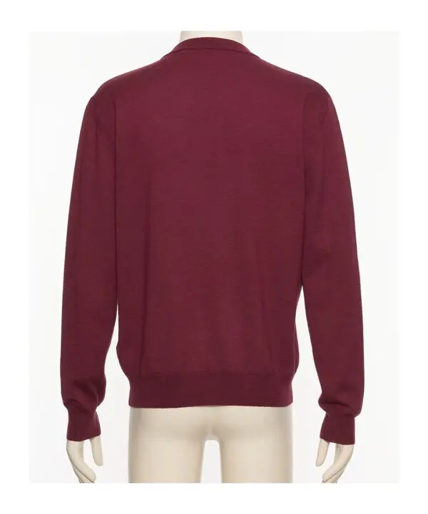Valentino Garavani V-neck Wool Jumper With Vg Embroidery