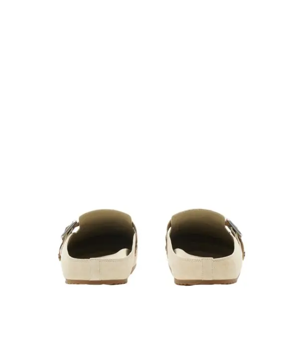 Burberry Checked Buckle Clogs - Bake