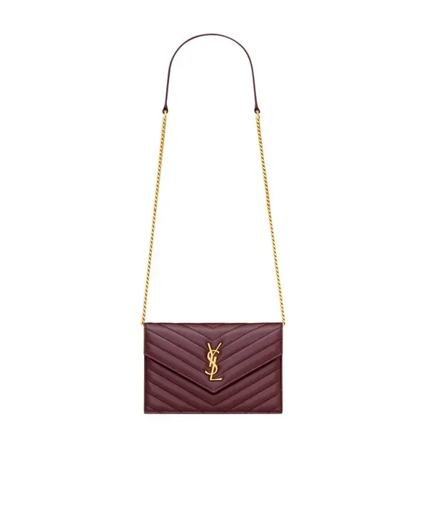 Saint Laurent Cassandre Envelope Chain Wallet