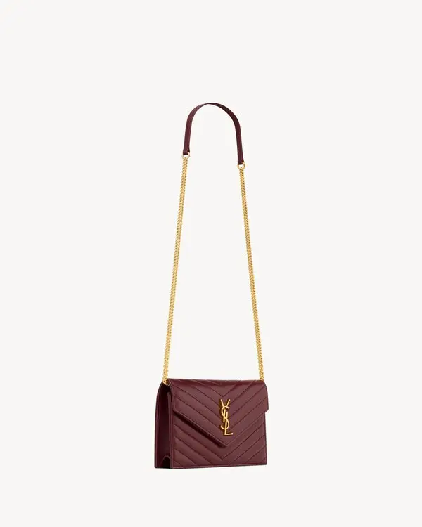 Saint Laurent Cassandre Envelope Chain Wallet