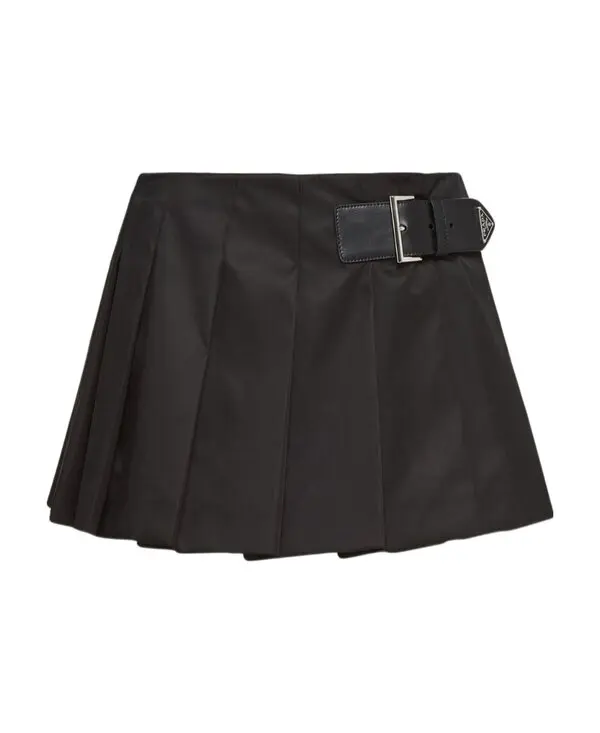 Prada Pleated Re-nylon Mini Skirt