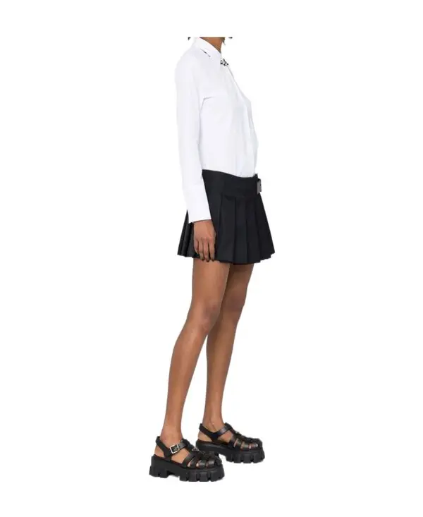 Prada Pleated Re-nylon Mini Skirt