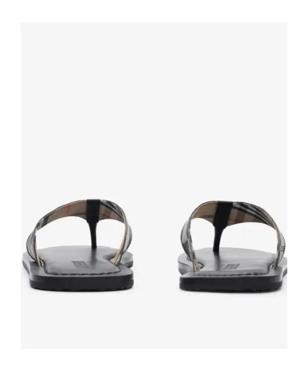 Burberry Embossed Check Leather Pavilion Sandals