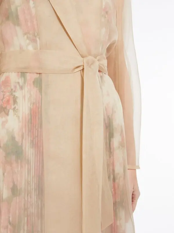 Max Mara Sheer Silk Organza Wrap Coat