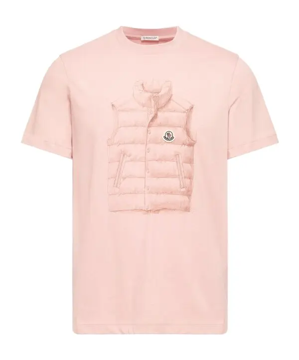 Moncler Padded Gilet Print T-shirt