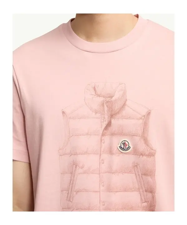 Moncler Padded Gilet Print T-shirt