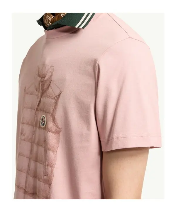 Moncler Padded Gilet Print T-shirt
