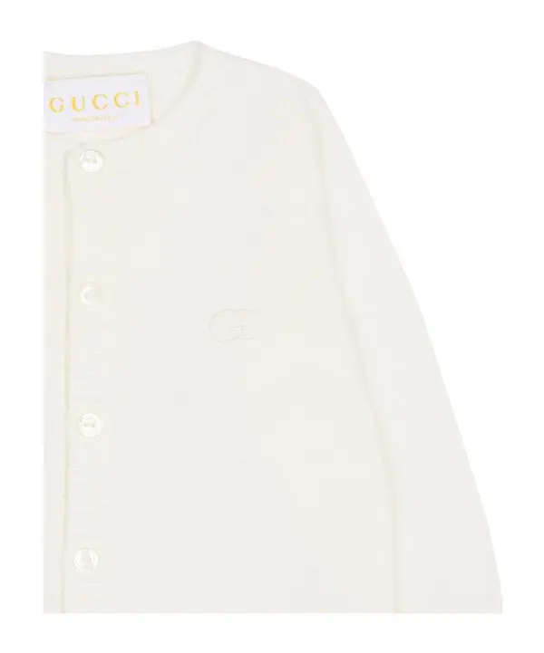 Gucci Logo Embroidered Cotton Babygrow
