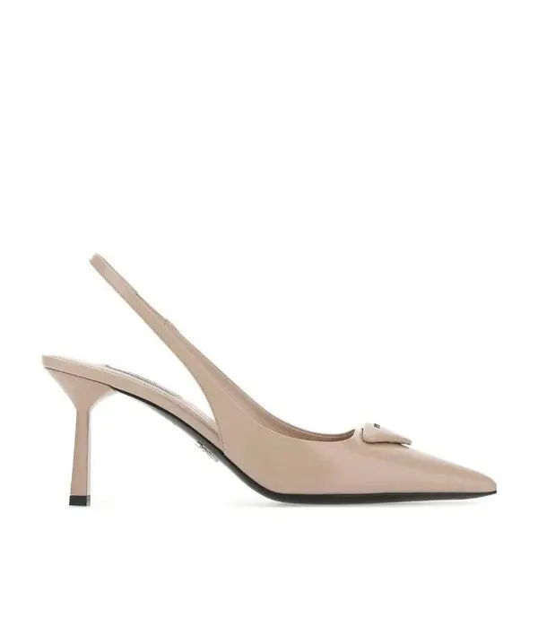 Prada Brushed Leather Slingback Pumps