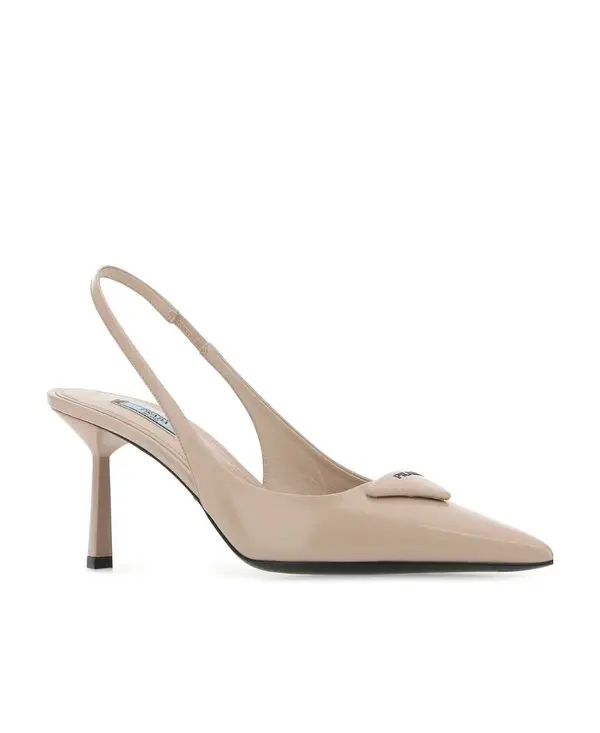 Prada Brushed Leather Slingback Pumps