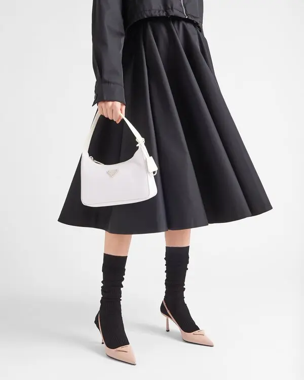 Prada Brushed Leather Slingback Pumps