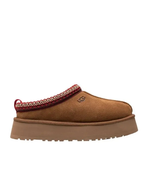 UGG Tazz Logo Embossed Platform Slippers - Maroon