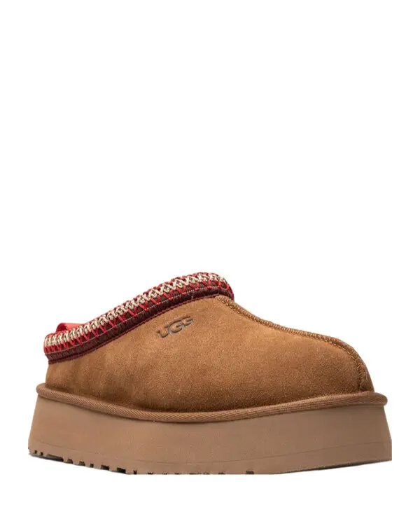 UGG Tazz Logo Embossed Platform Slippers - Maroon