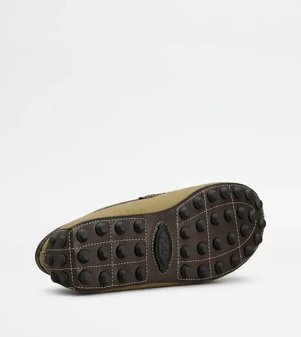TOD'S Gommino Bubble Loafers In Canvas And Leather