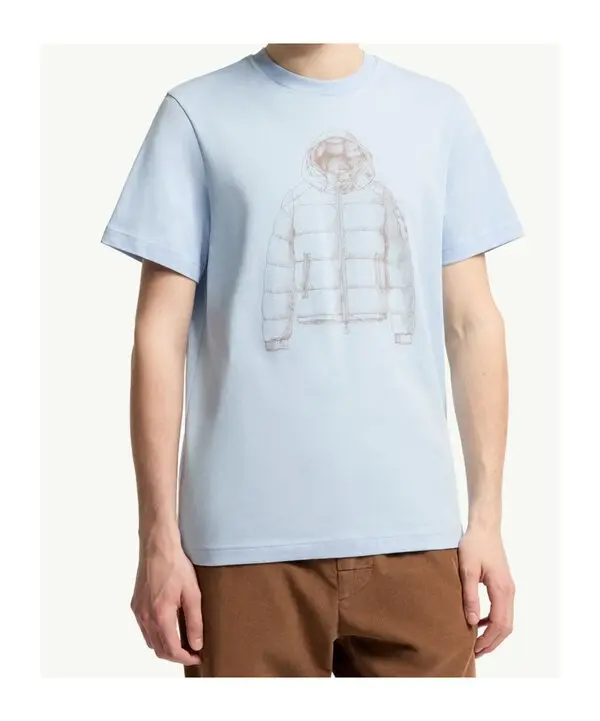 Moncler Down Jacket Print Cotton T-shirt