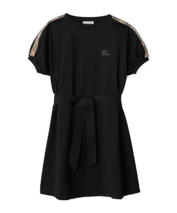 Burberry Check Trim Cotton T-shirt Dress