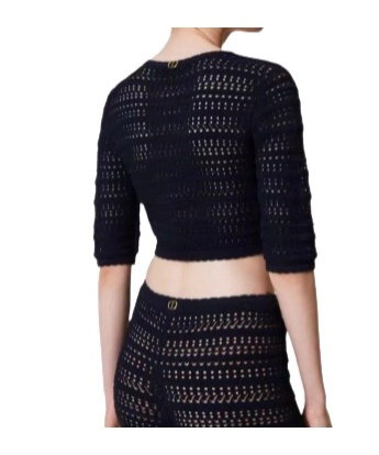 TWINSET Cropped Openwork Jumper