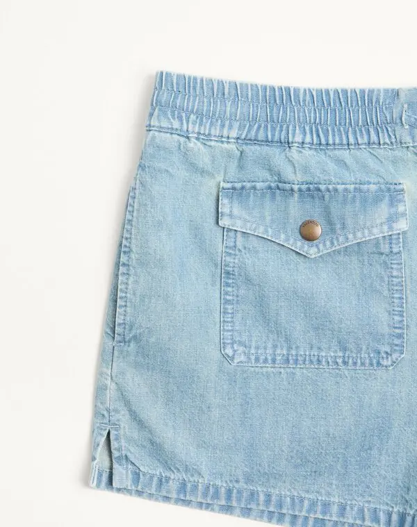 Valentino Garavani Denim Shorts With Tie Detail