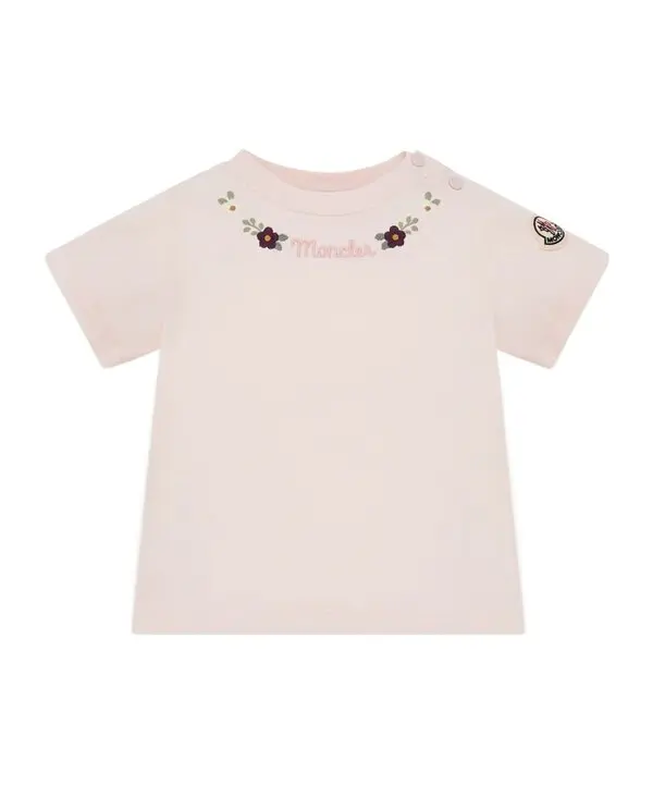 Moncler Embroidered Logo Cotton T-shirt
