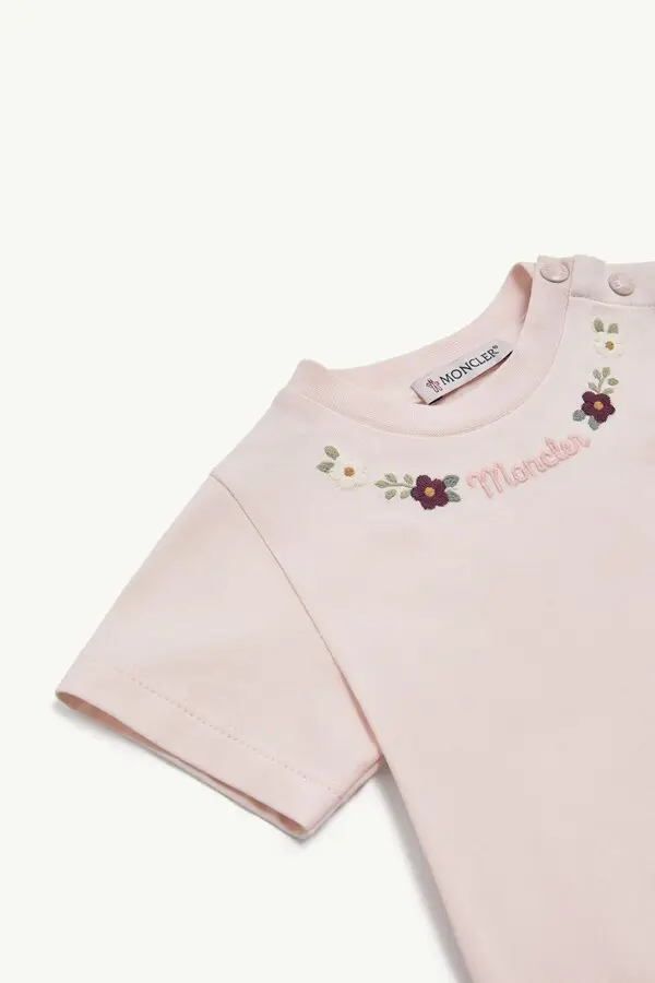 Moncler Embroidered Logo Cotton T-shirt