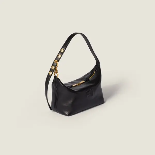 Miu Miu Spirit Nappa Leather Bag - Black