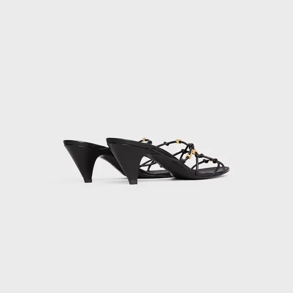 Celine Uptown Heeled Mule In Goatskin In Goatskin