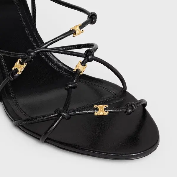 Celine Uptown Heeled Mule In Goatskin In Goatskin