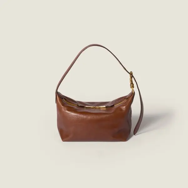 Miu Miu Spirit Nappa Leather Handheld Bag - Palisander