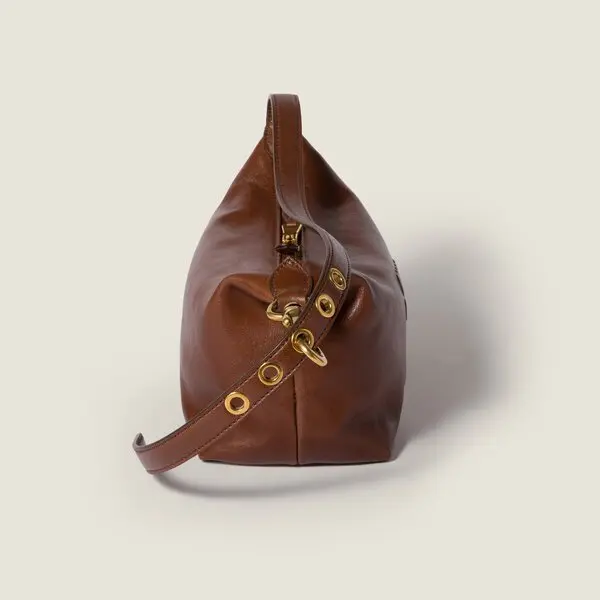 Miu Miu Spirit Nappa Leather Handheld Bag - Palisander
