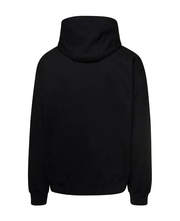 Versace Embroidered-90s Vintage Logo Drawstring Hoodie