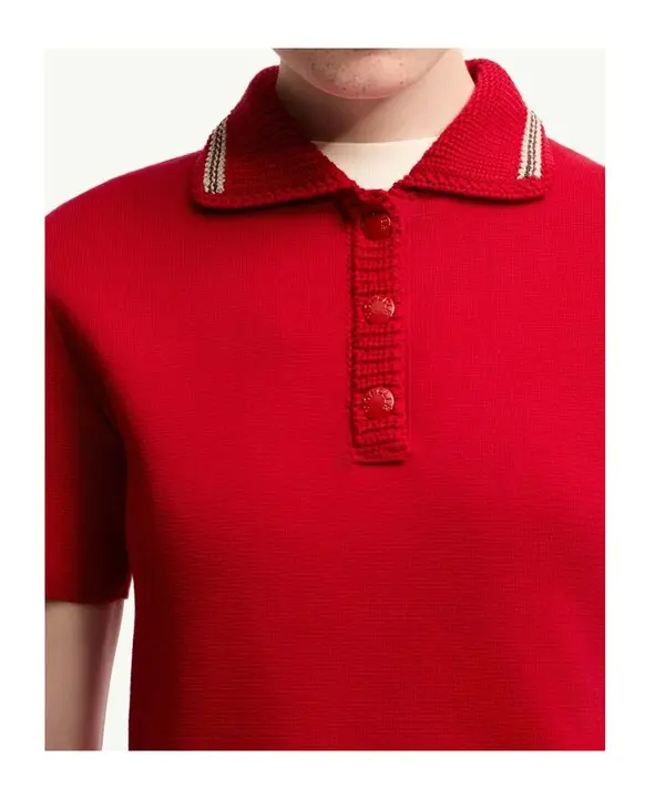 Moncler Cotton Knit Polo Shirt