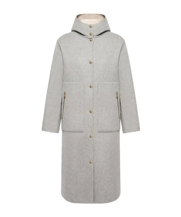 Moncler Anthrene 3-in-1 Wool Cashmere Blend Hooded Down Jacket