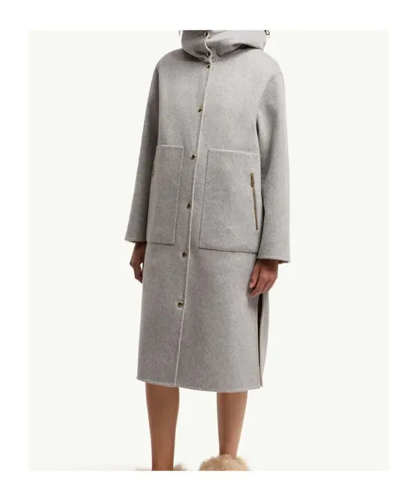 Moncler Anthrene 3-in-1 Wool Cashmere Blend Hooded Down Jacket