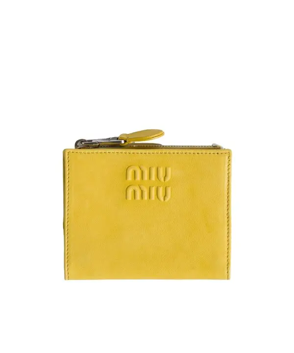 Miu Miu Small Leather Wallet - Cedar