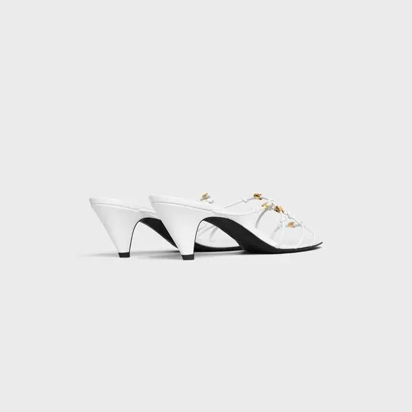 Celine Uptown Heeled Mule In Goatskin In Goatskin