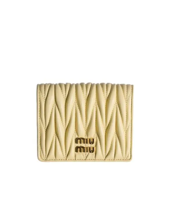 Miu Miu Small Matelassé Nappa Leather Wallet