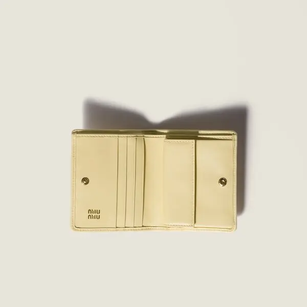 Miu Miu Small Matelassé Nappa Leather Wallet