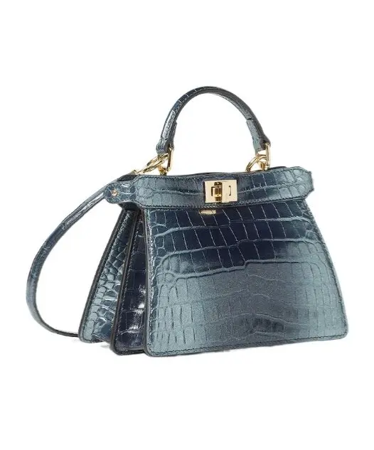 Fendi Peekaboo Iseeu Petite Glitter-effect Crocodile Bag