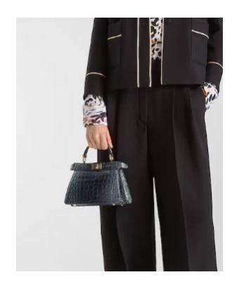 Fendi Peekaboo Iseeu Petite Glitter-effect Crocodile Bag