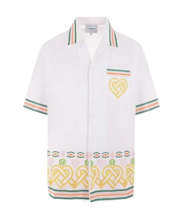 Casablanca Gradient Heart Embroidered Shirt