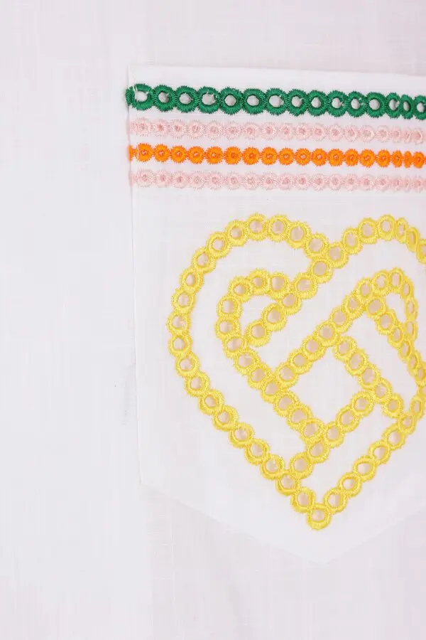 Casablanca Gradient Heart Embroidered Shirt