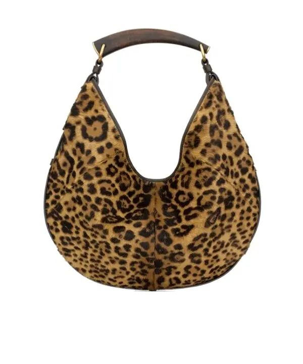 Saint Laurent Mombasa Leopard Print Medium Tote Bag