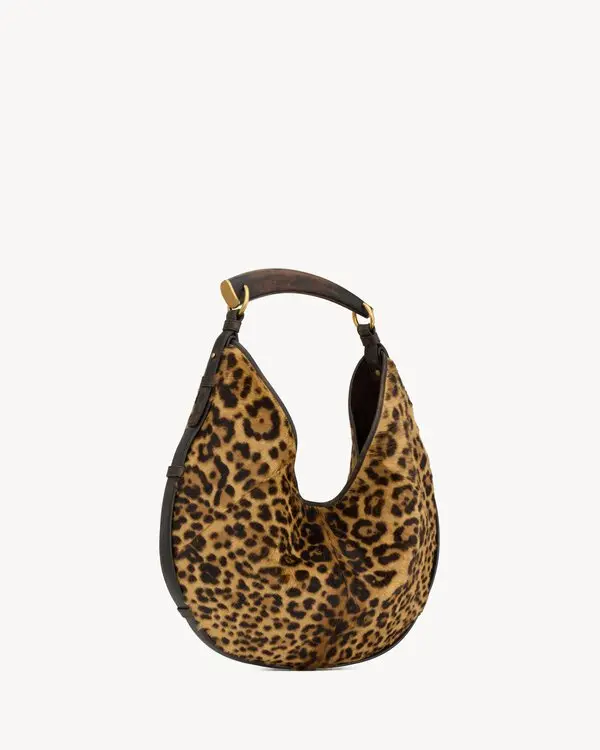 Saint Laurent Mombasa Leopard Print Medium Tote Bag