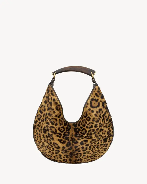 Saint Laurent Mombasa Leopard Print Medium Tote Bag