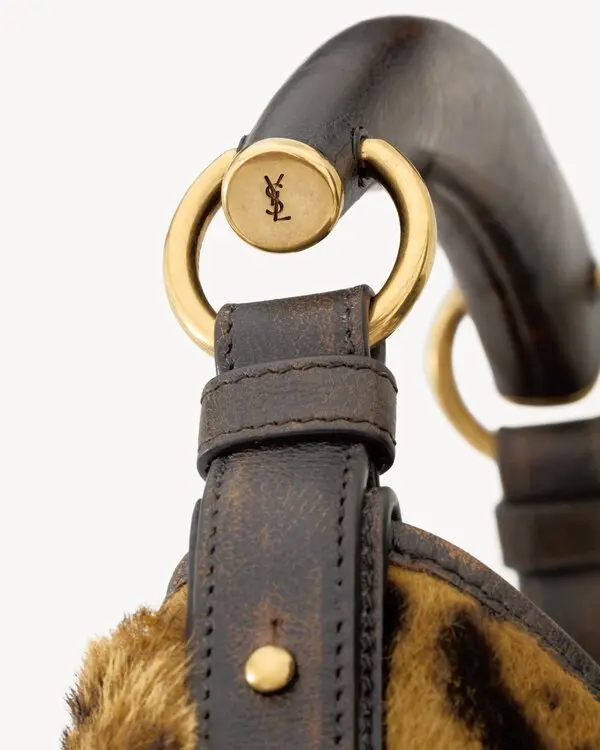 Saint Laurent Mombasa Leopard Print Medium Tote Bag