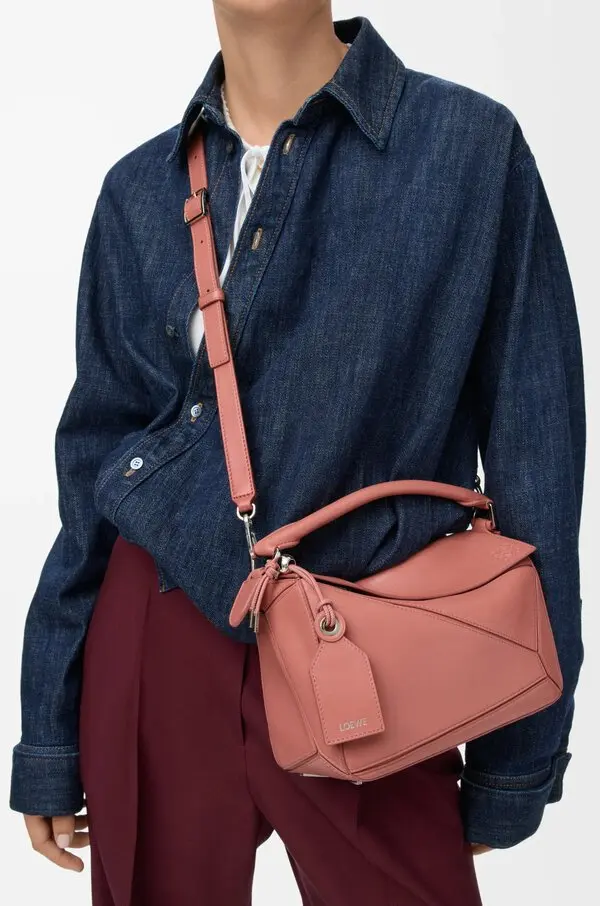 Loewe Small Featherlight Puzzle Bag In Nappa Lambskin